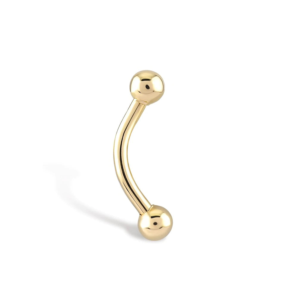 Golden Ball Eyebrow Piercing – Vanhess