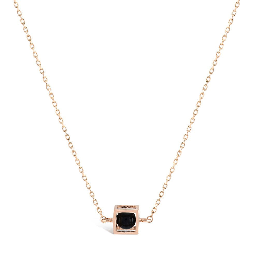 Cube Onyx Necklace – Vanhess