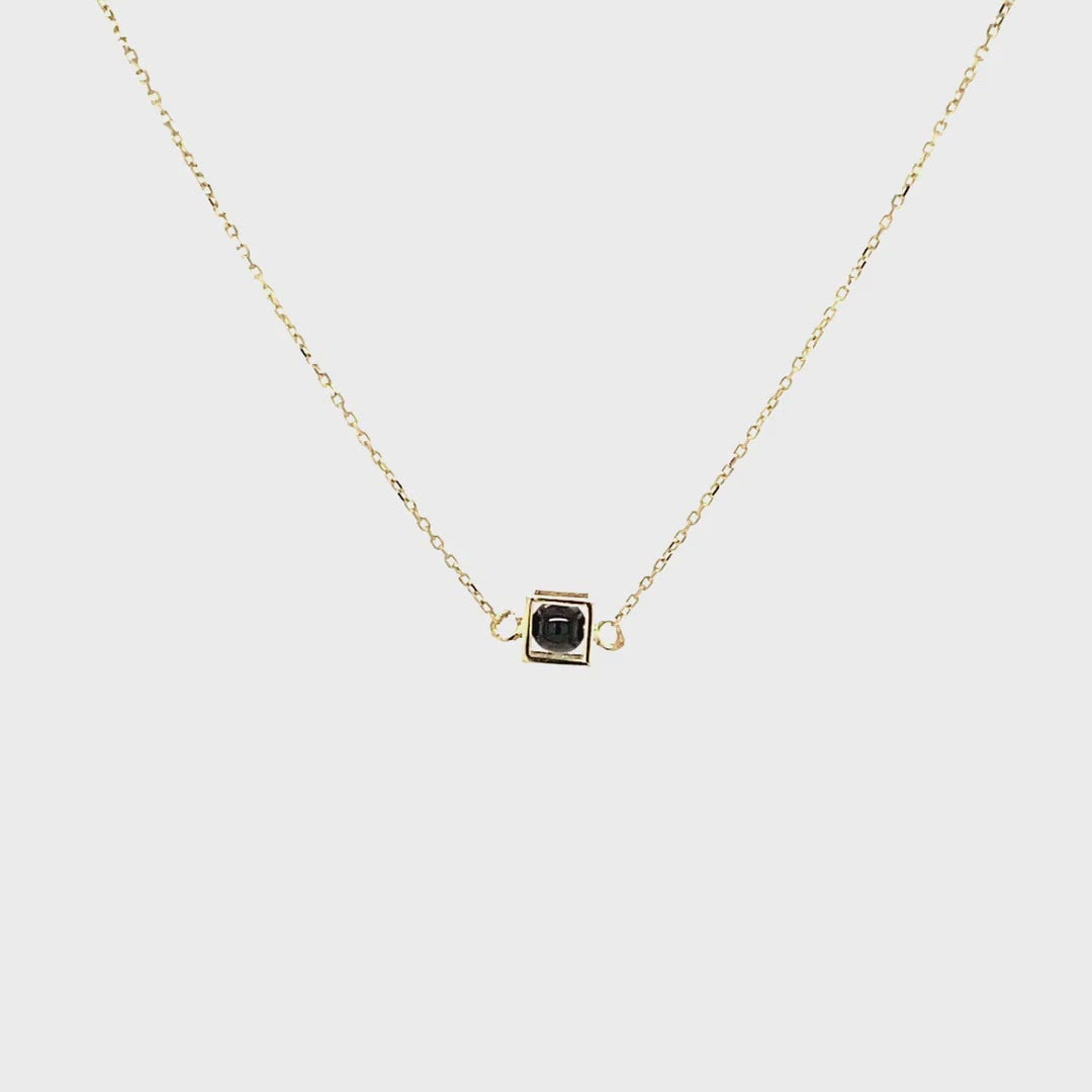 Cube Onyx Necklace – Vanhess